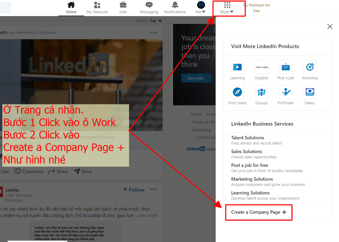Tạo trang doanh nghiệp trên Linkedin (Company Page Linkedin)